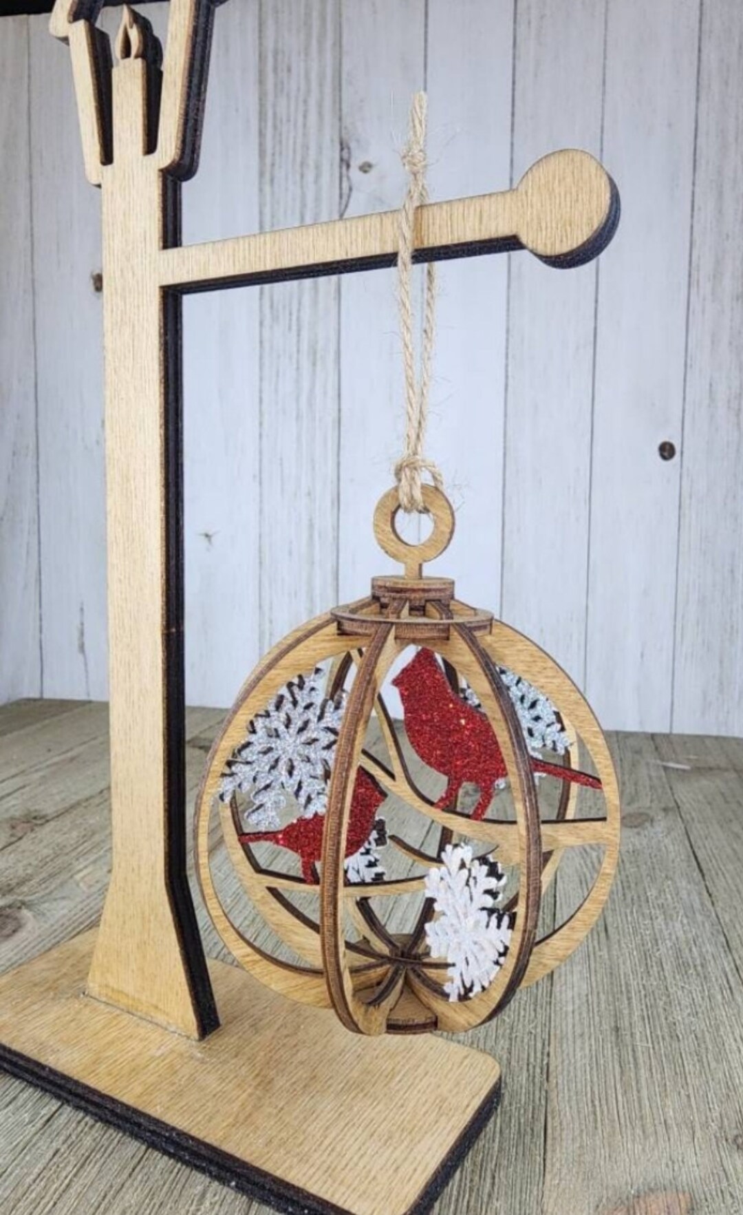 Memorial Double Cardinal Christmas Ornament Laser Cut Wood. - Etsy
