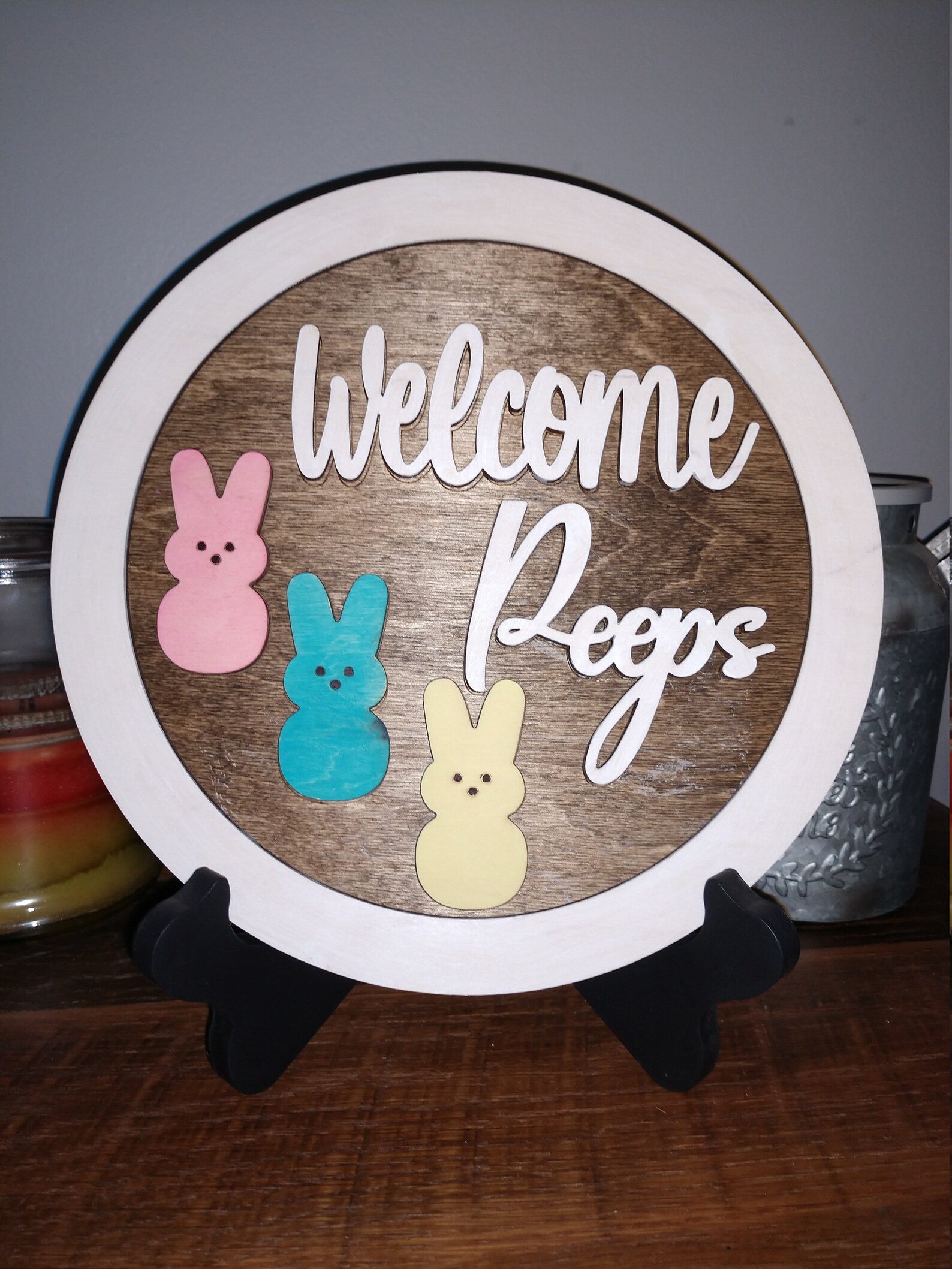 Welcome Peeps Easter sign | Etsy