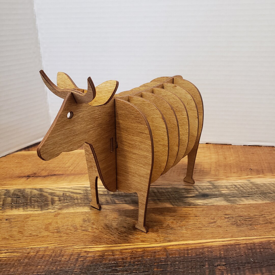 Wooden Cow Coaster Set - Etsy