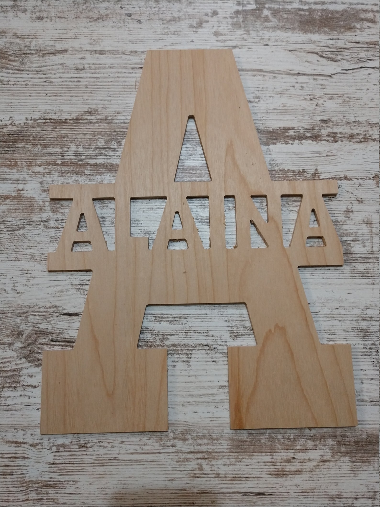 Custom Wood Monogram Letter With Name | Etsy