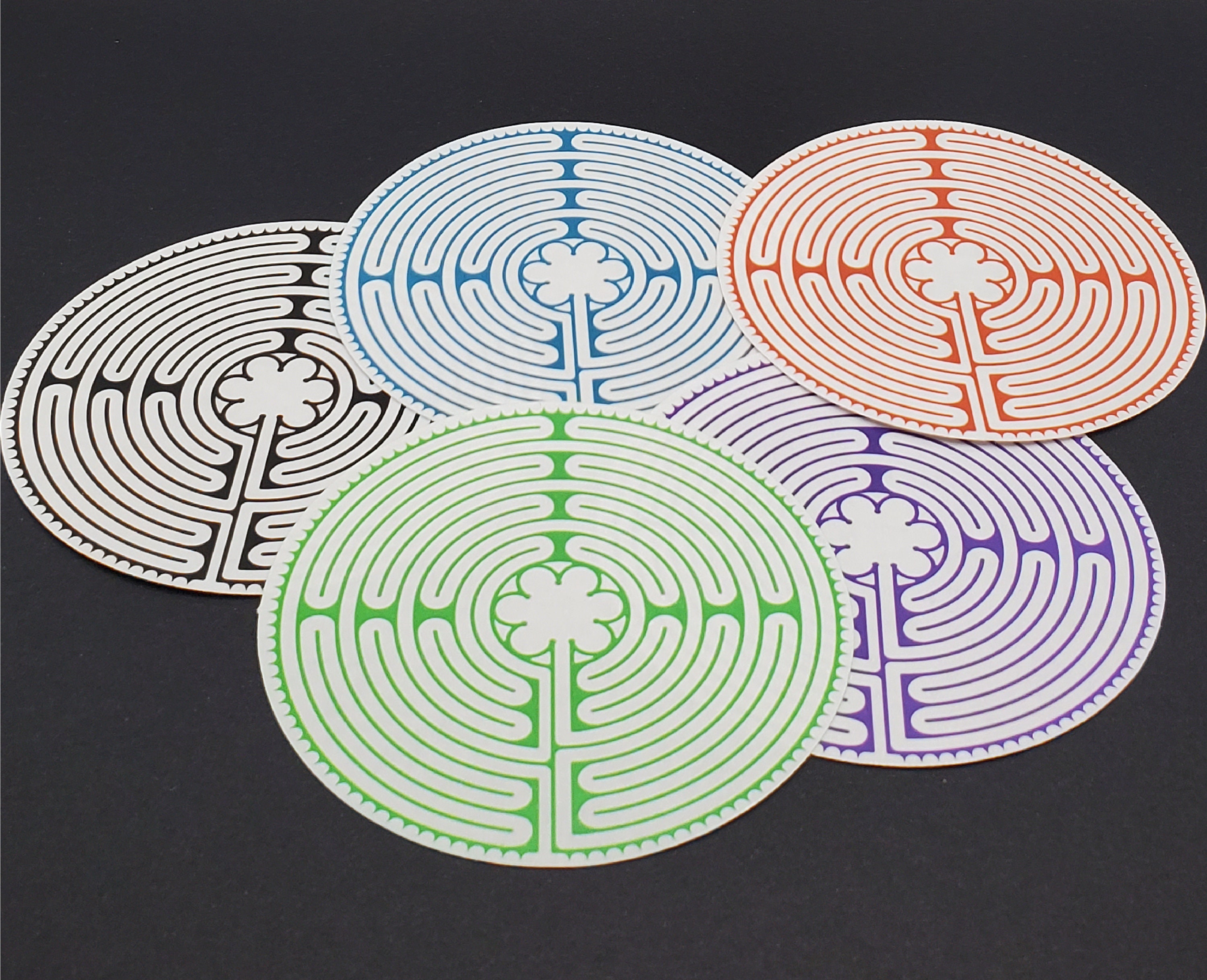 Clear 3 1/2inch Diameter Labyrinth Waterproof Stickers - Etsy
