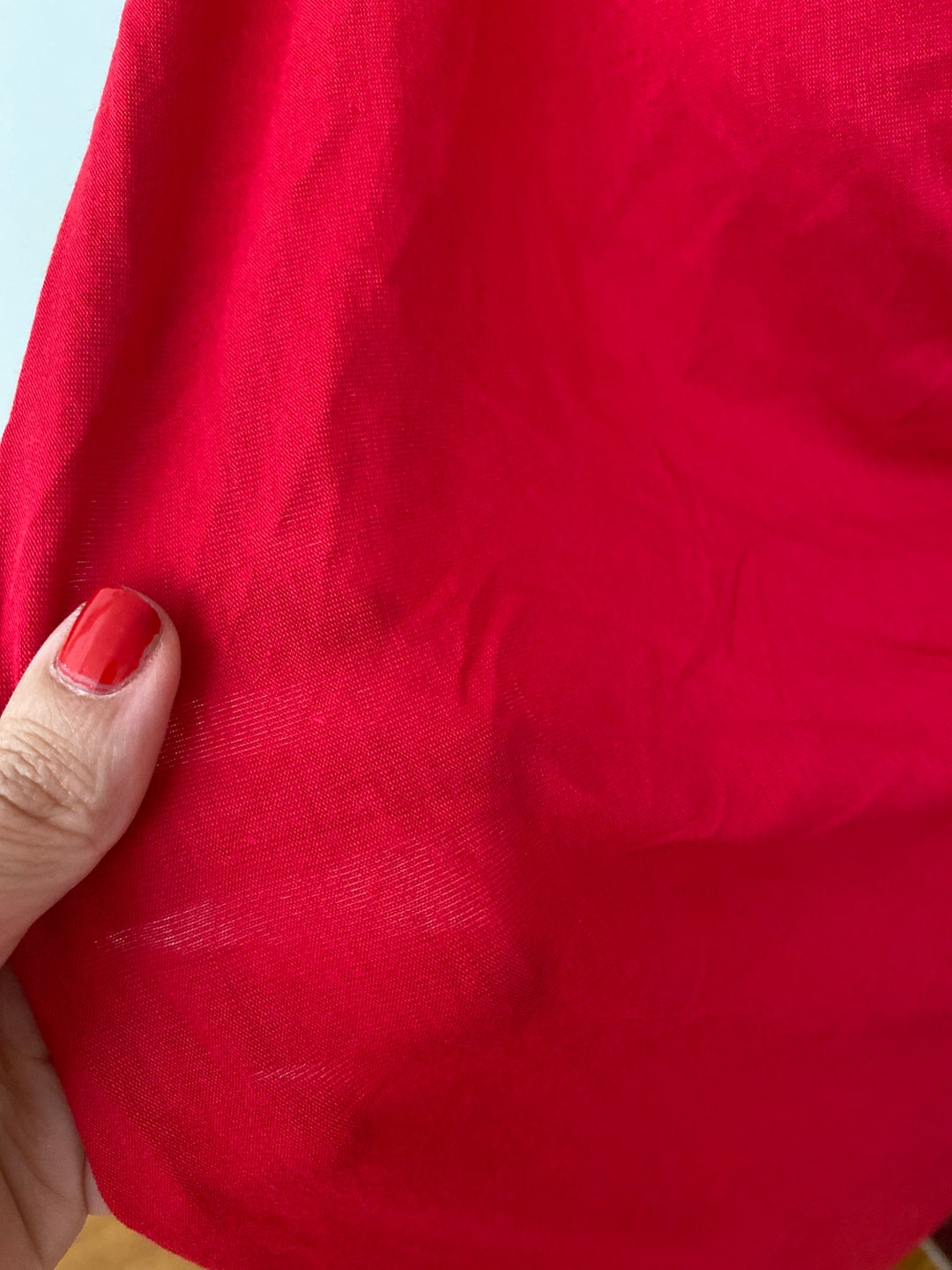 Red Knit Fabric One Yard Rayon Spandex New for Sewing Crafts ...