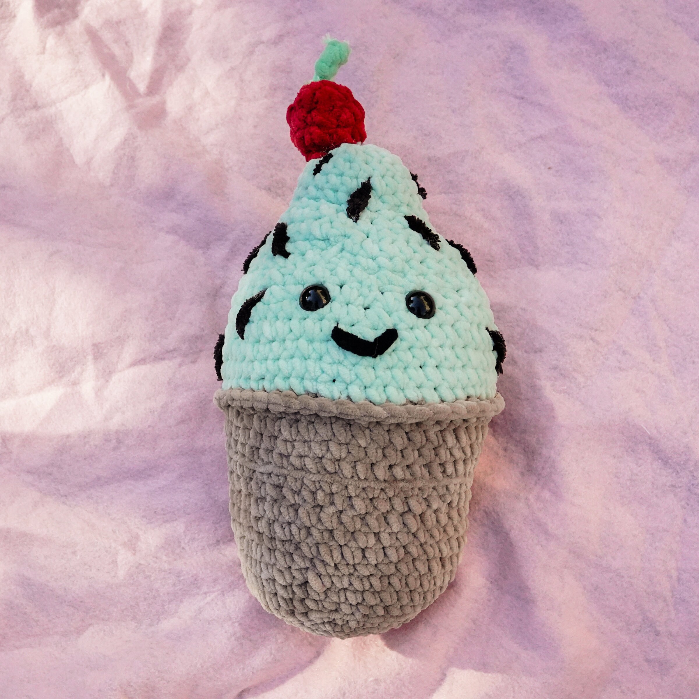 Crochet Ice Cream Plushie, Amigurumi Stuffed Ice Cream - Etsy