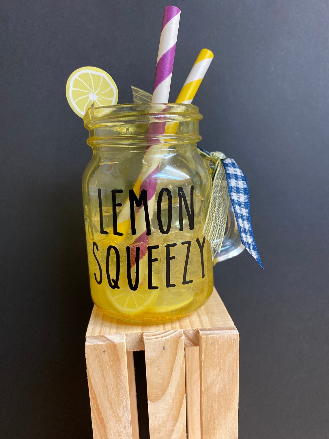 Lemon Squeeze Fake Lemonade Tiered Tray Decor Lemon Squeezy in - Etsy