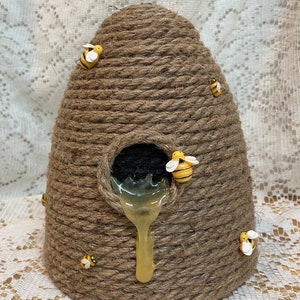 Bee Skep Bee Hive With Honey and Bees 8 Beehive - Etsy