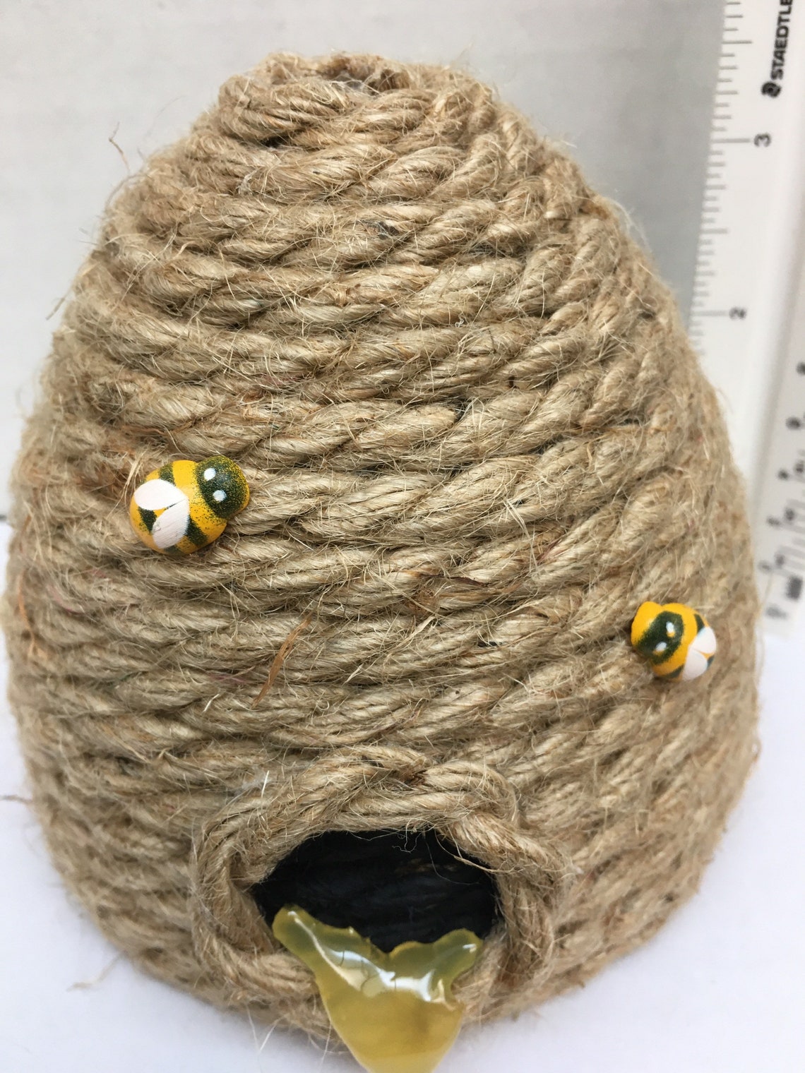 Bee Skep Beehive With Bees and Honey Tiered Tray Size Beeskep - Etsy