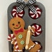 Gingerbread Man With a Rolling Pin and Cookie Tray, Ornaments Gift Tags ...