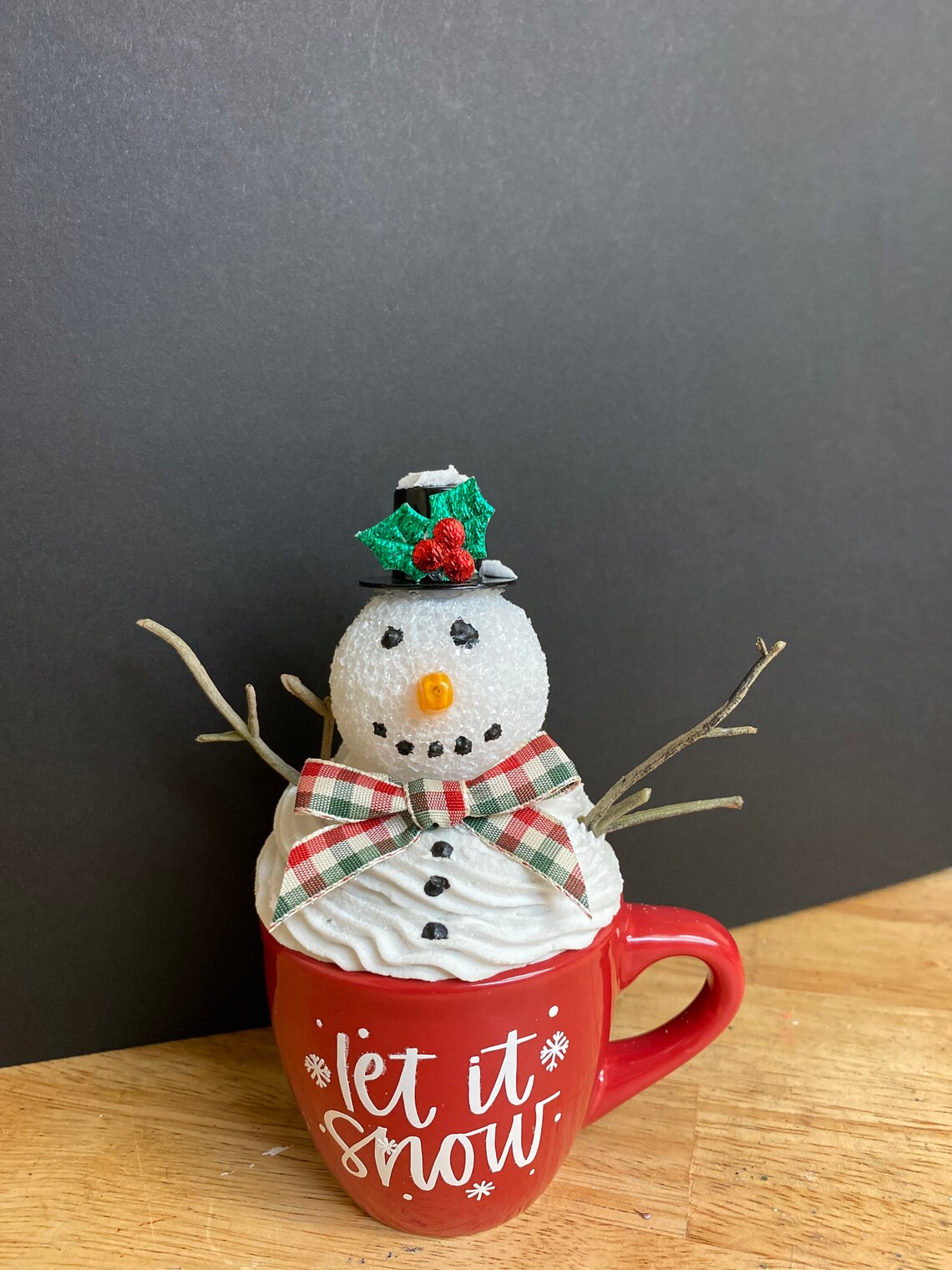 Mini mug topper includes mug tiered tray Christmas winter | Etsy