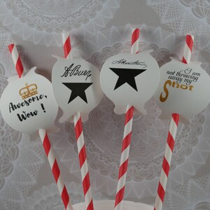 Hamilton, Hamilton Paper Straws Decoration, Party Favors, Party Favours ...