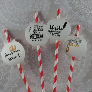 Hamilton, Hamilton Paper Straws Decoration, Party Favors, Party Favours ...