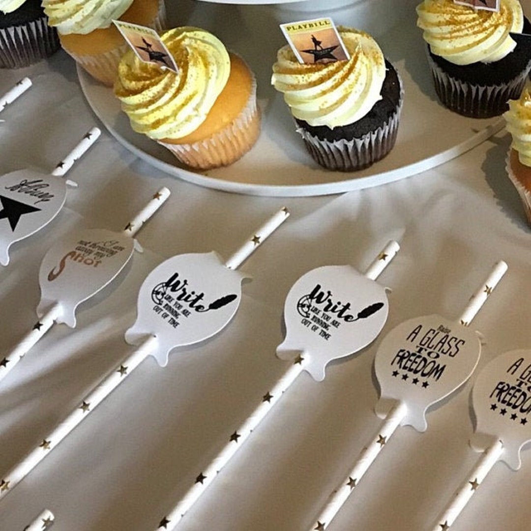 Hamilton, Hamilton Paper Straws Decoration, Party Favors, Party Favours ...