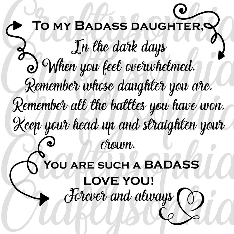Daughter Quotes Svg - Etsy