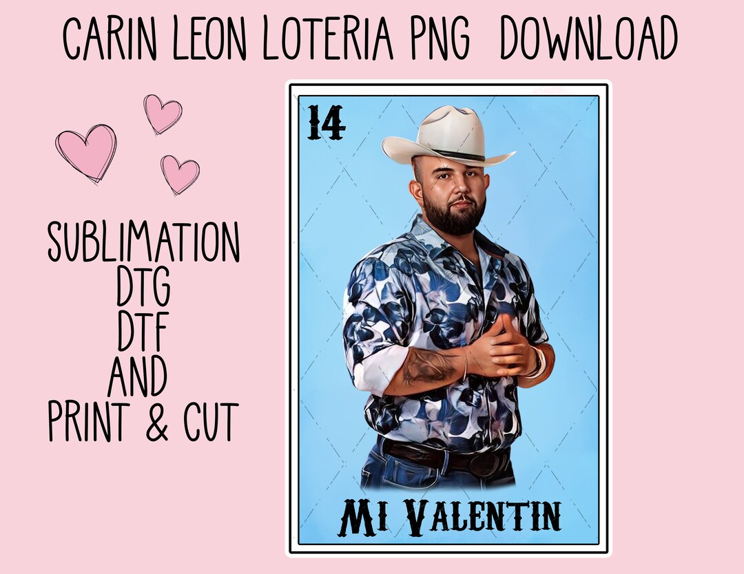 Carin Leon Loteria Valentine Valentines Digital Download Image File for ...