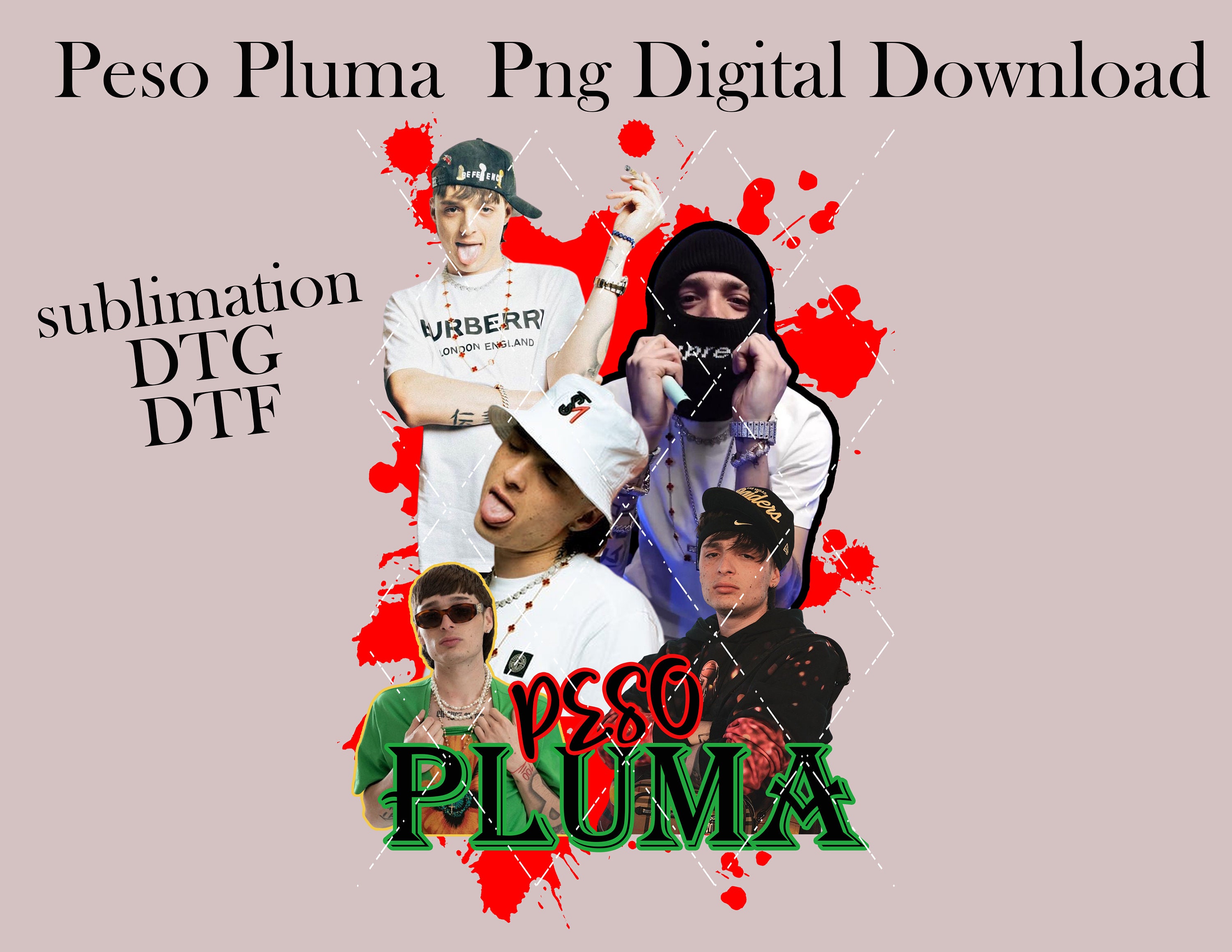 Peso Pluma PNG Digital Download for Sublimation DTF DTG and - Etsy ...