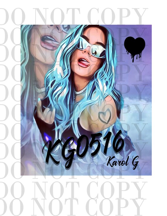 Karol G Sublimation PNG Digital Download File | Etsy