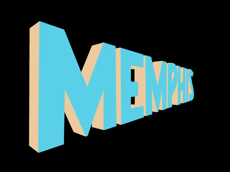 901 Memphis Sign (city Edition Colors) - Etsy