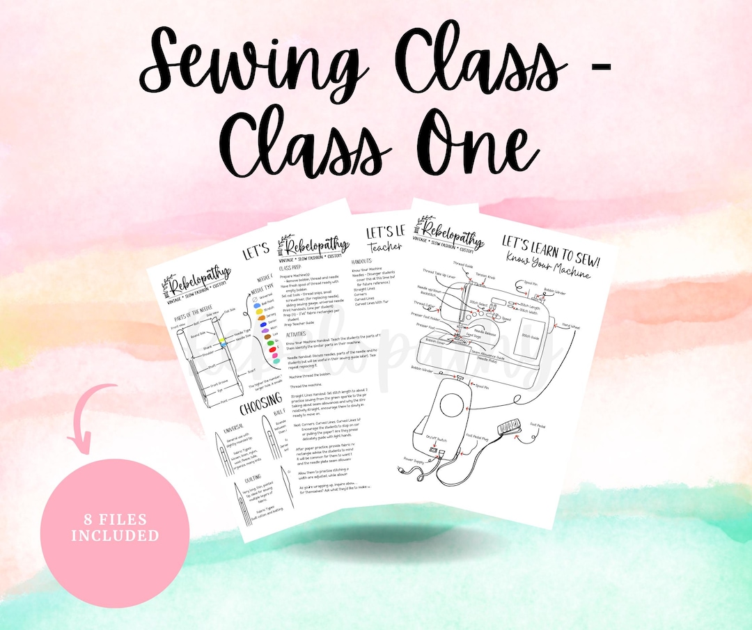 Learn to Sew! Class One. Curriculum. Sewing Class. Sewing Template ...