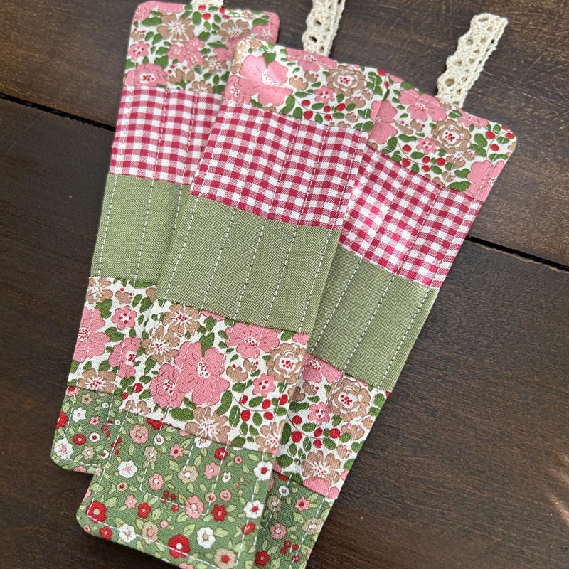 Quilted Bookmarks - Etsy