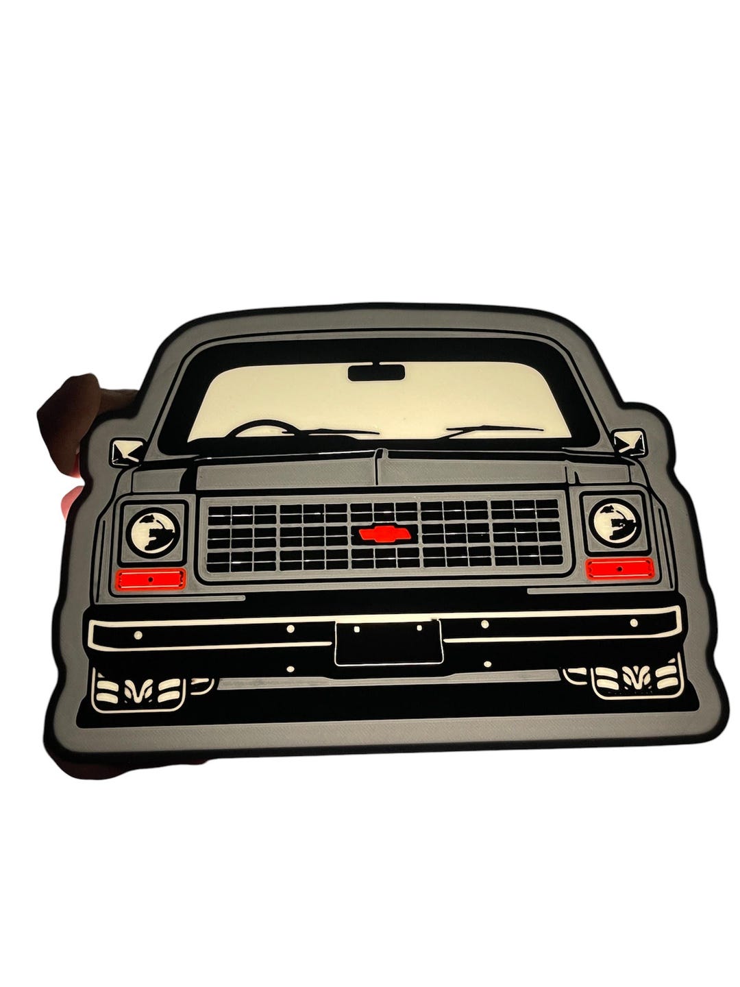 Chevy C10 LED Light Box: Vintage Garage Decor, Man Cave Wall Sign - Etsy