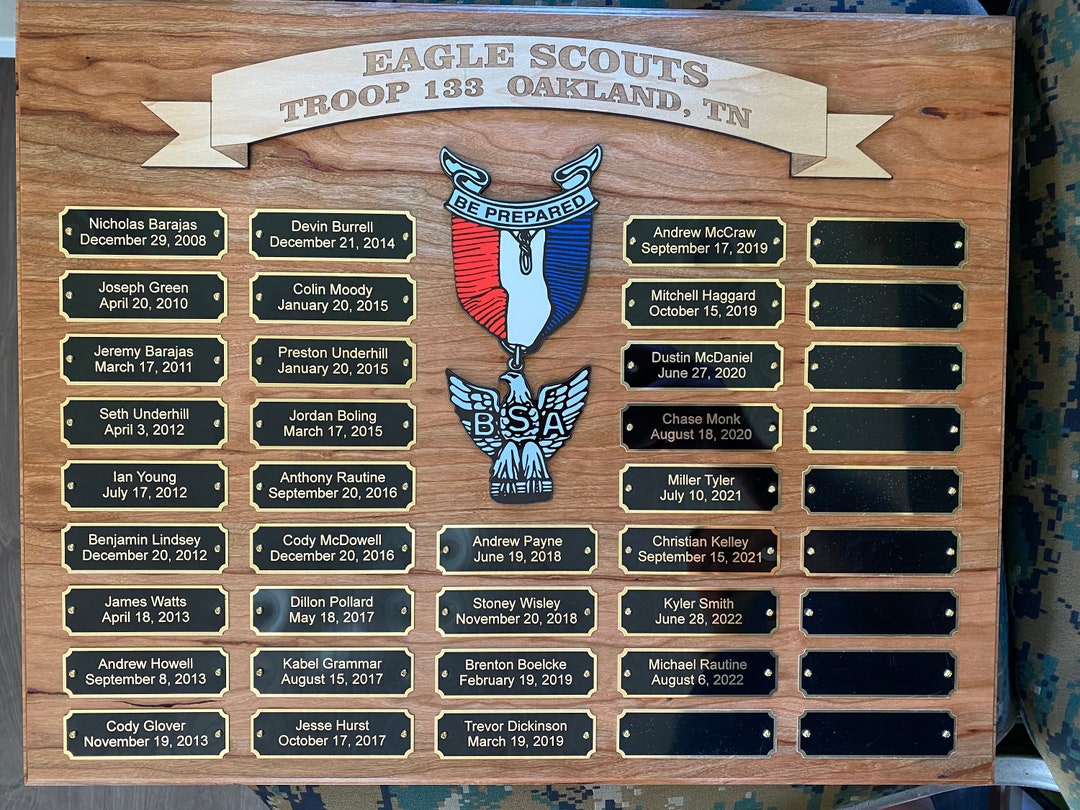 Eagle Scout Perpetual Plaque - Etsy