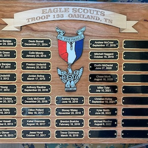 Eagle Scout Perpetual Plaque - Etsy