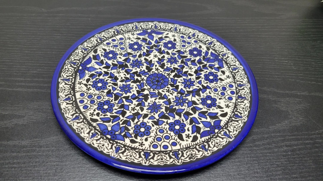 Hand Painted Palestinian Ceramic Decorative Plate, Wall Hanging Plate ...
