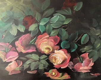 Rose painting | Etsy