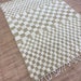 Checkered Beige and White Area Rug. - Etsy