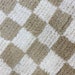 Checkered Beige and White Area Rug. - Etsy