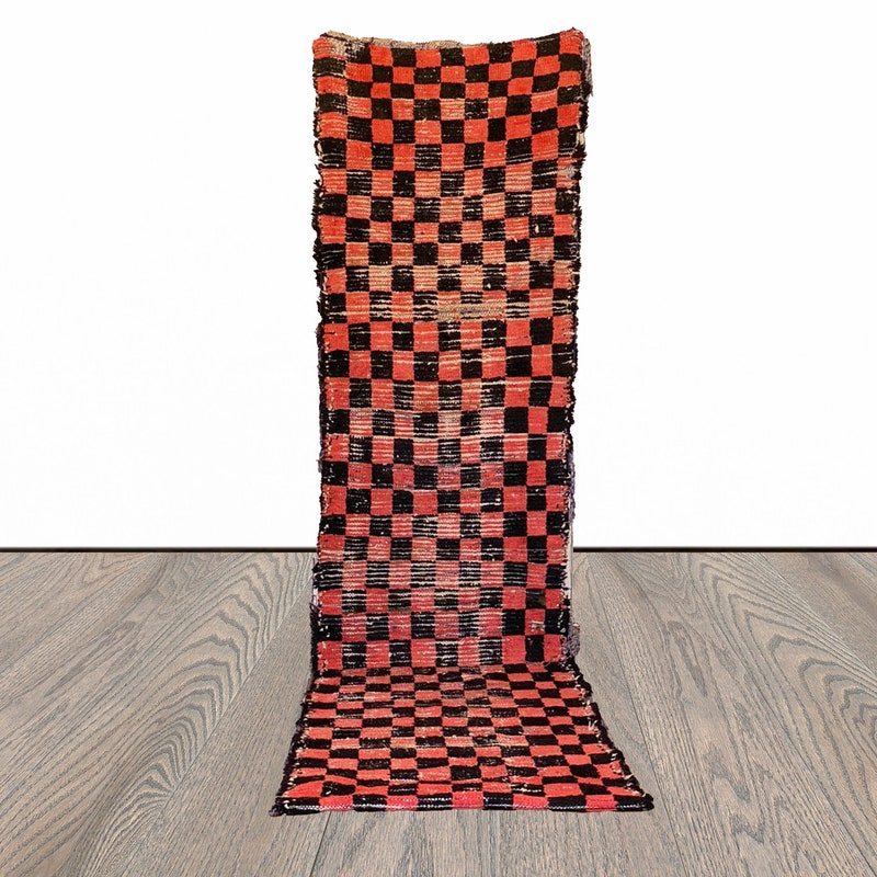 Checkered Rug Runner - Etsy
