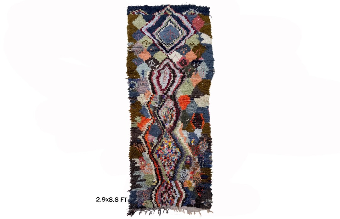 Narrow 3x9 Runner: Vintage Berber Runner, Moroccan Runner Rug - Etsy
