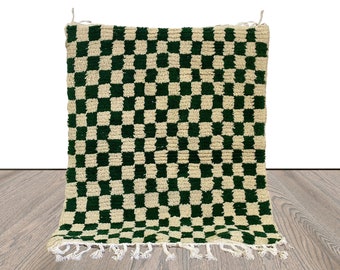 Small Green Checkered Rug - Etsy