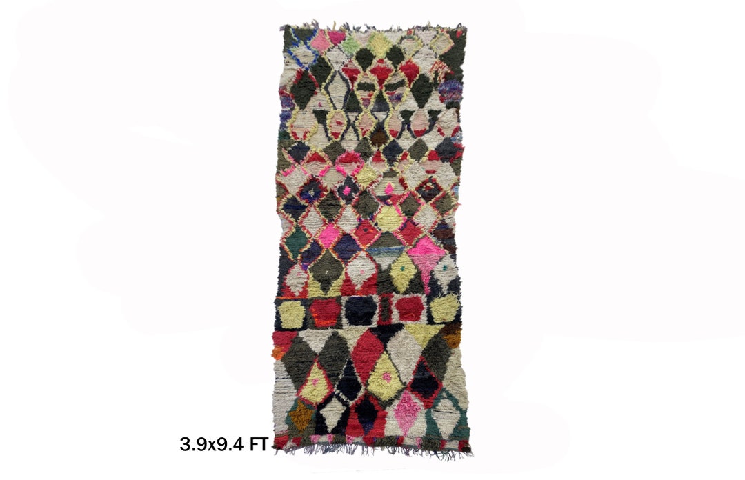 Moroccan Rug Runner, 4x9 Boho Vintage Home Decor Runner. - Etsy