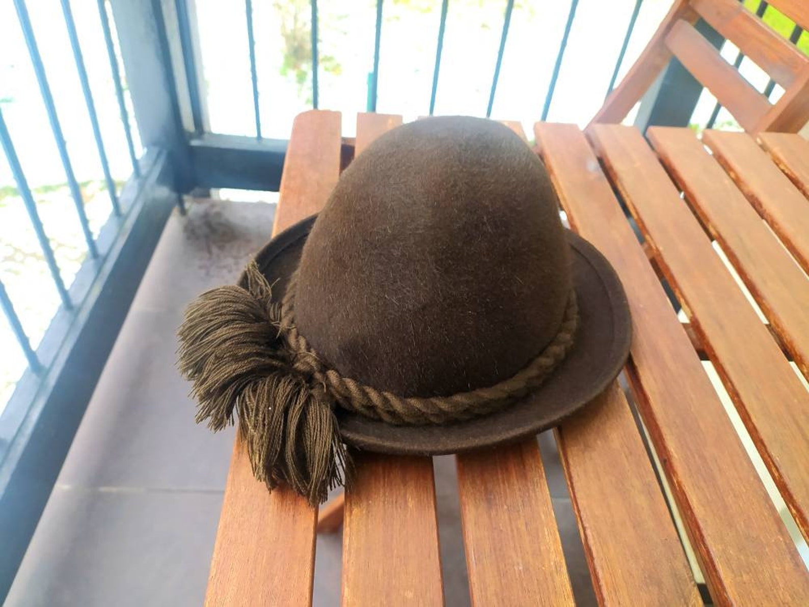 Austrian Bavarian Vintage Brown Zapf Gasteiner Top Hat, Wool, Cord - Etsy