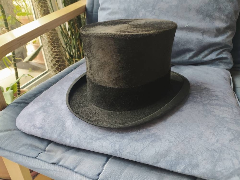 Philip Neubauer Cylinder in Black, Antique Top Hat, Vintage, Steampunk ...