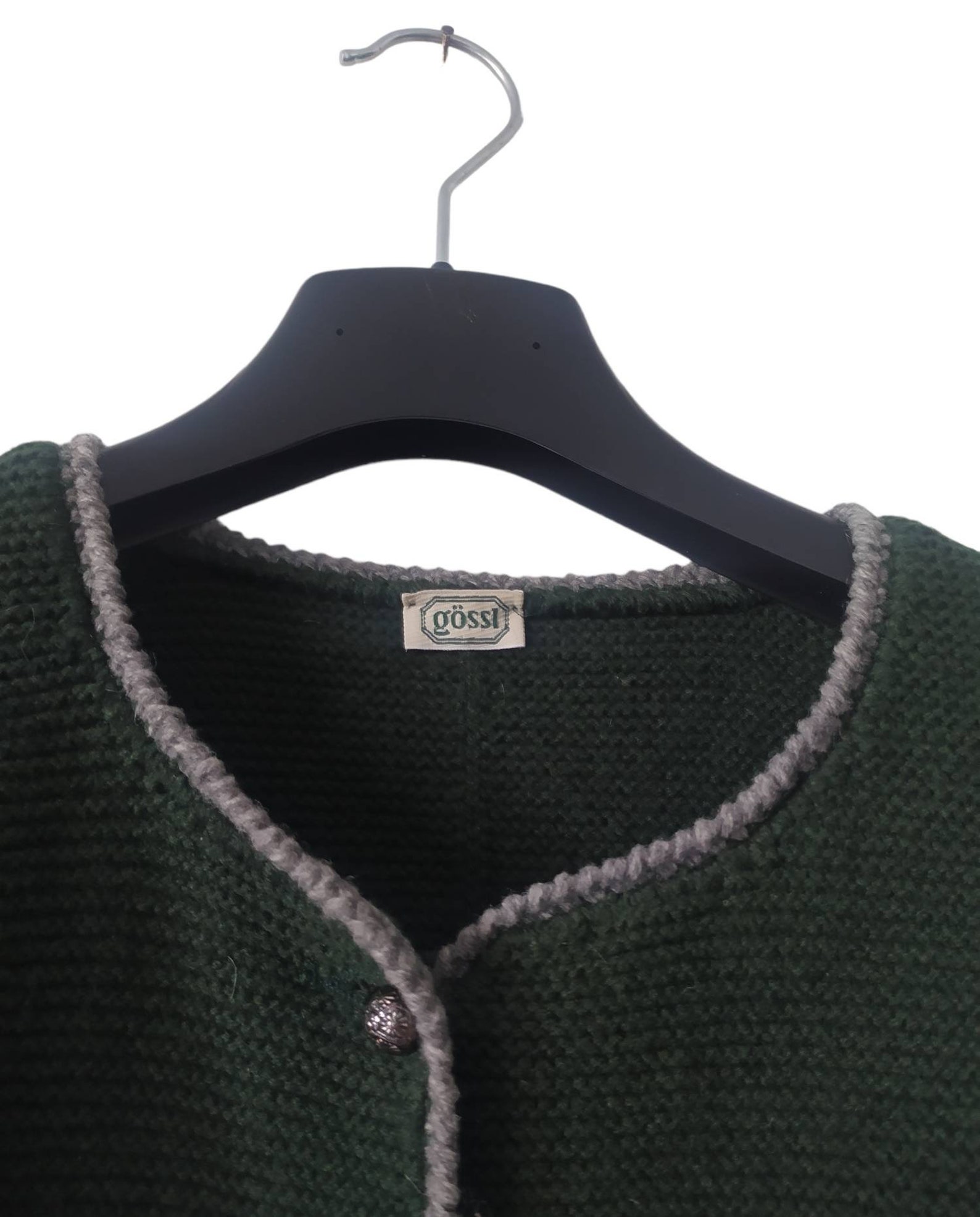 Vintage Austrian Cardigan Green/gray Folk Trachten Sweater - Etsy