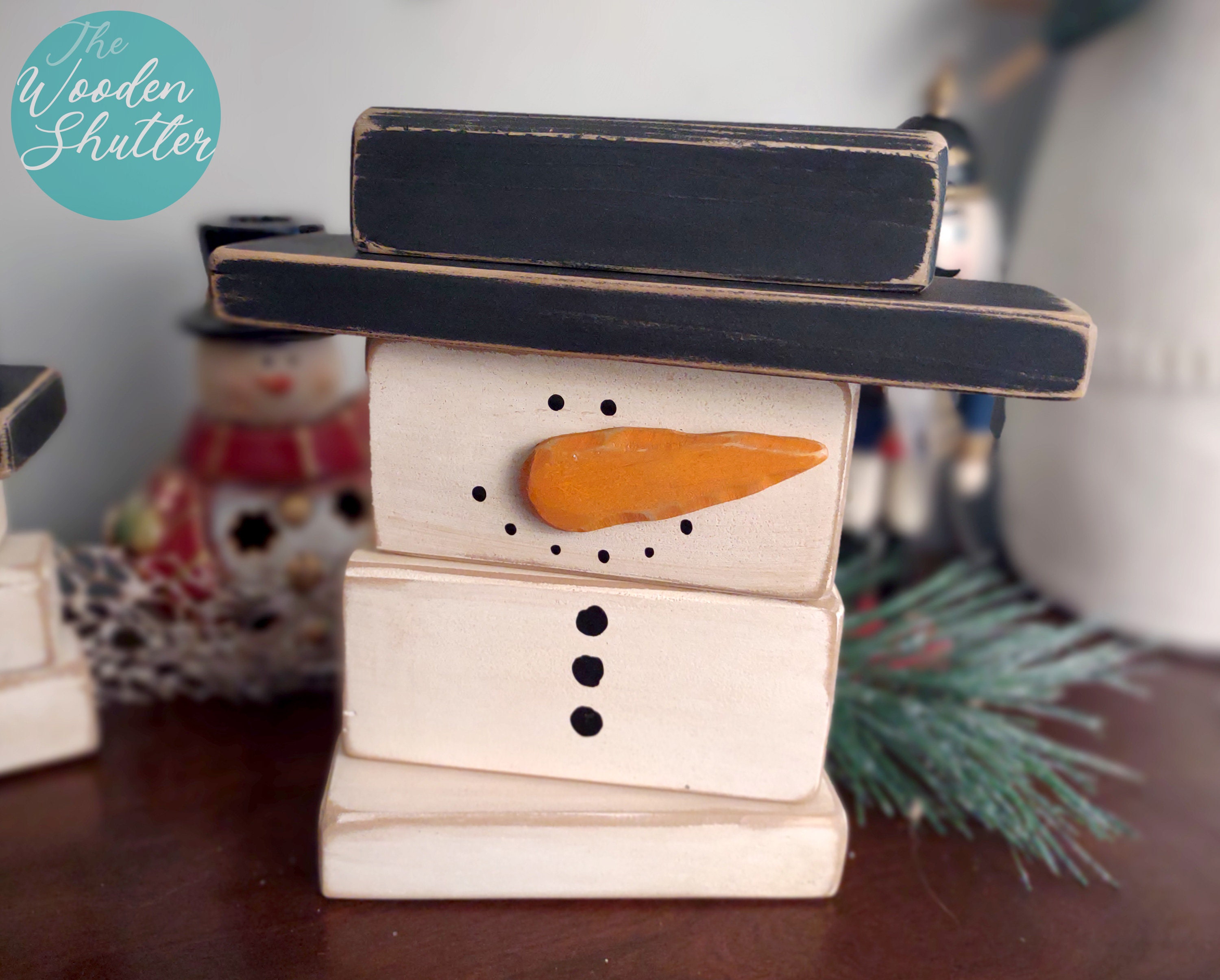 Wood Stack Snowman Tiered Snowman Stackable Snowman - Etsy