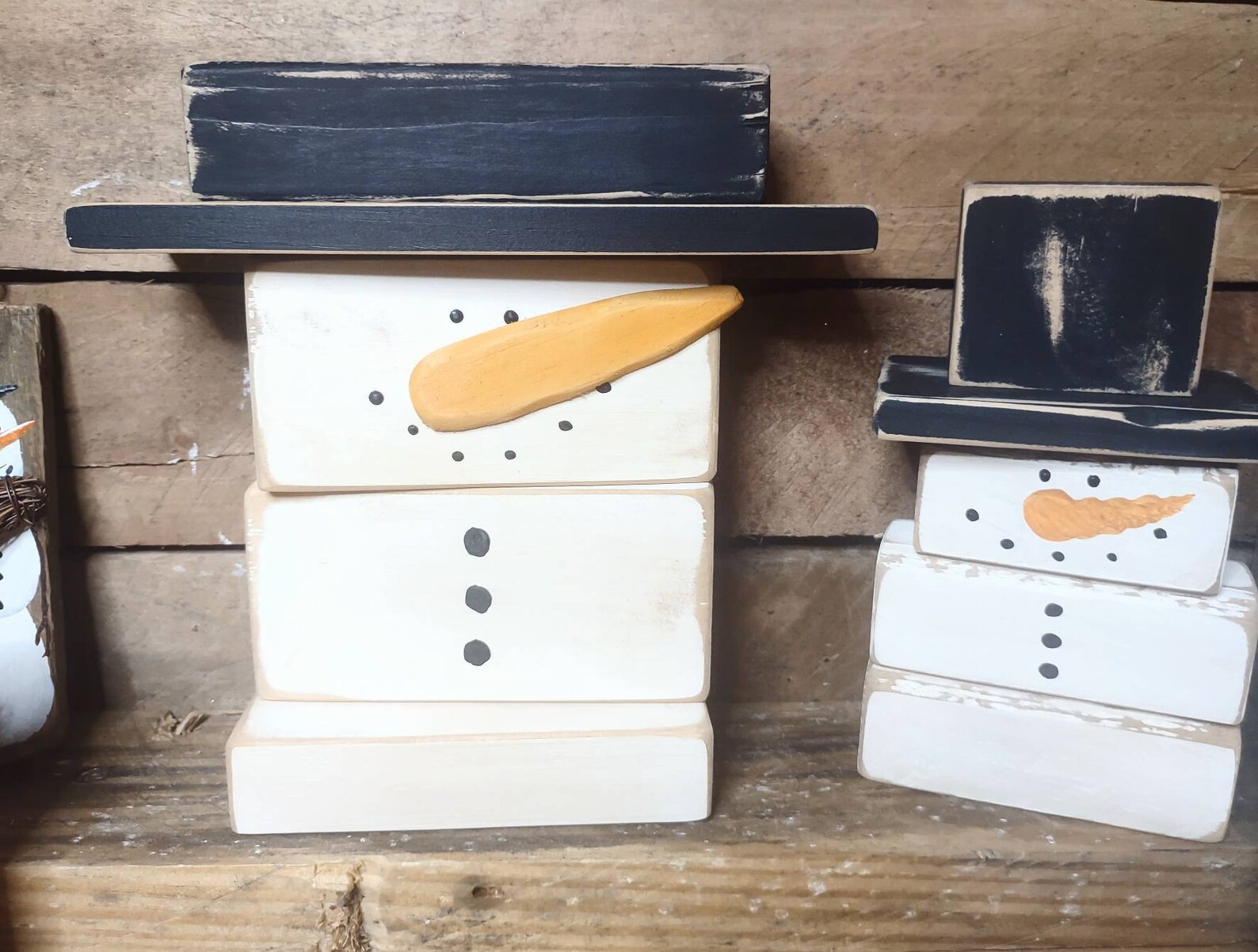 Wood Stack Snowman Tiered Snowman Stackable Snowman - Etsy