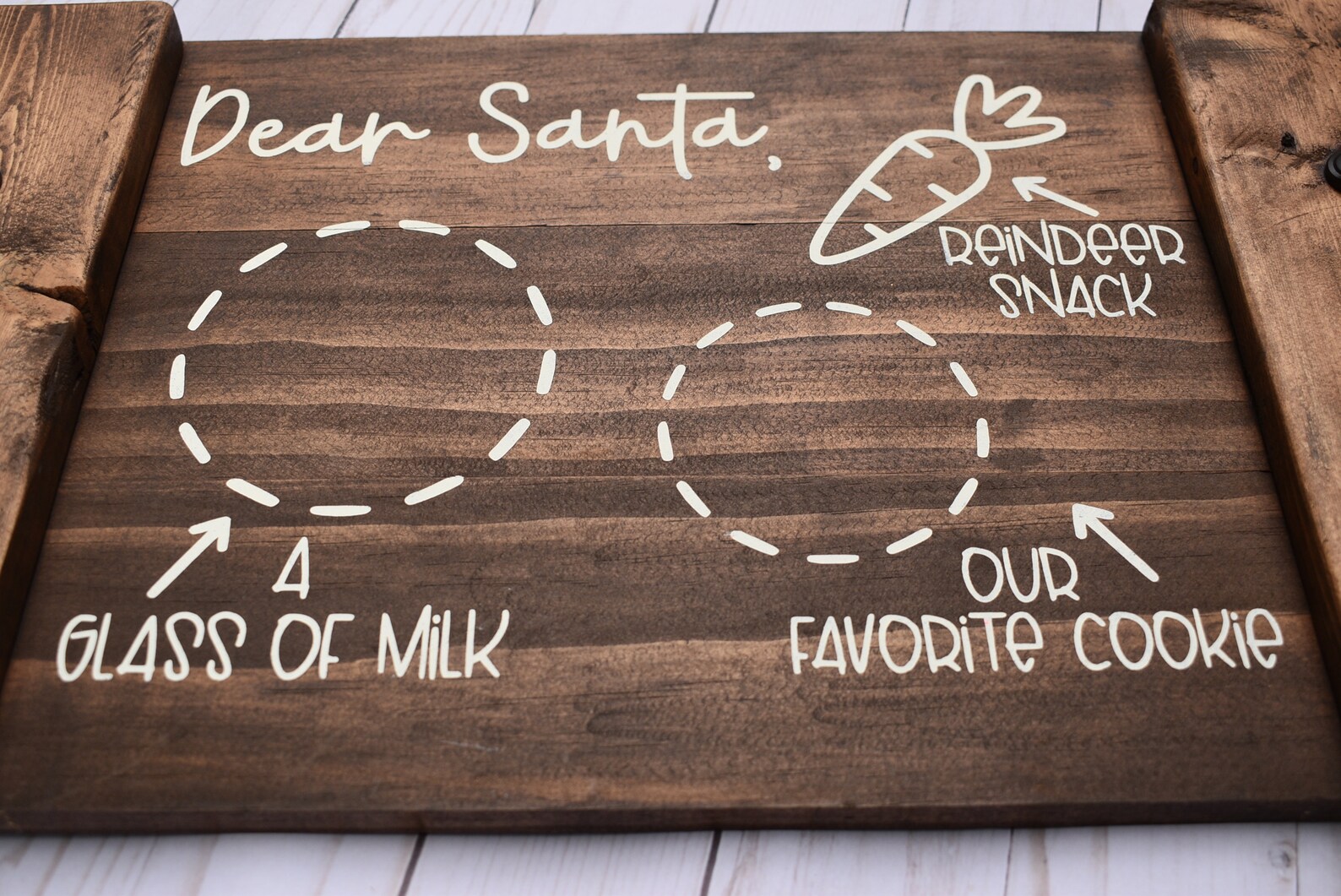 Milk and Cookies for Santa Santa Milk and Cookies Tray - Etsy