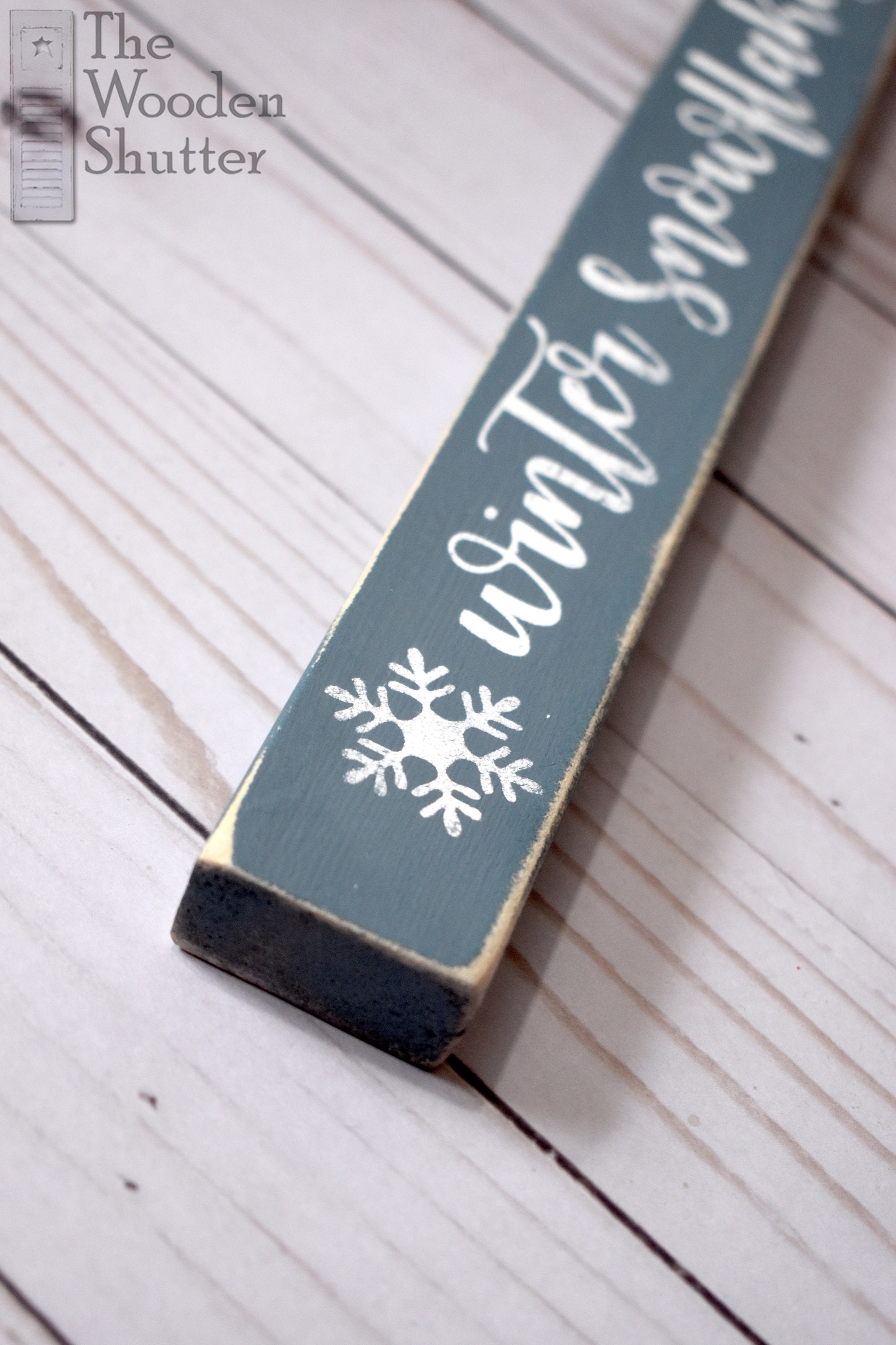 Winter Snowflakes Wooden Shelf Sitter Sign Winter Snowflakes - Etsy