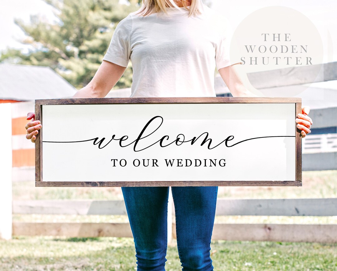Wedding Welcome Sign, Welcome to Our Wedding Sign, Engagement Party ...