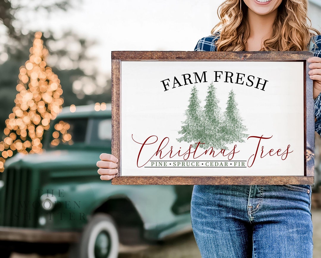 Christmas Tree Farm Sign | Christmas Tree Sign | Christmas Sign Tree ...