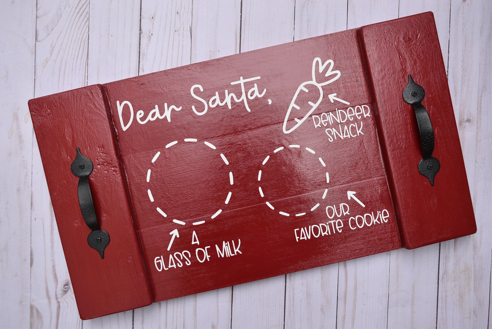 Milk and Cookies for Santa Santa Milk and Cookies Tray - Etsy