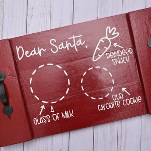 Milk and Cookies for Santa - Santa Milk and Cookies Tray - Santa Claus ...