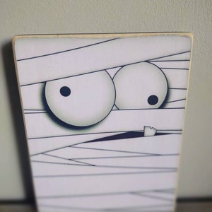 Mummy Face Wooden Sign Mummy Sign Halloween Sign Tiered - Etsy