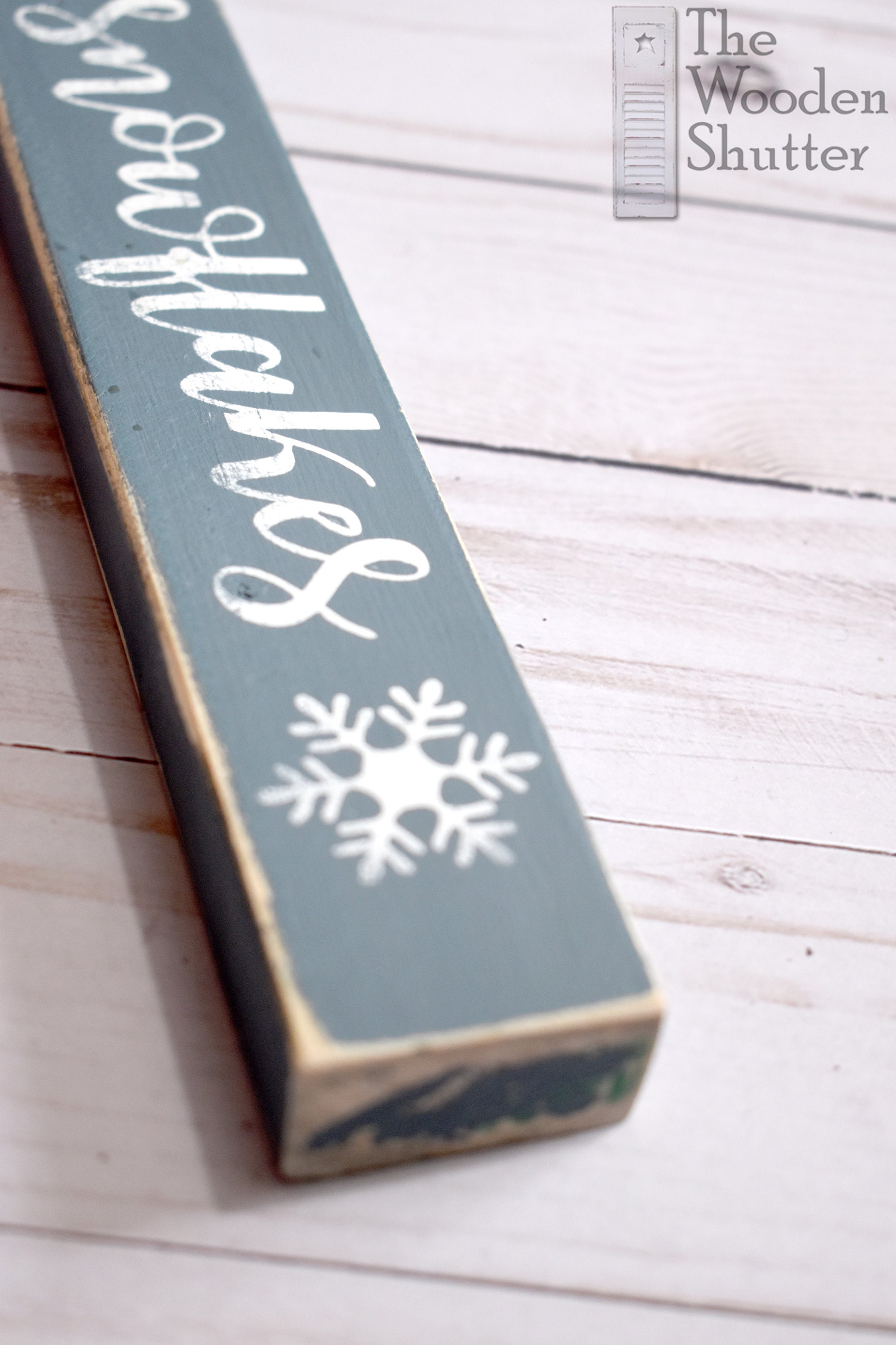 Winter Snowflakes Wooden Shelf Sitter Sign Winter Snowflakes - Etsy