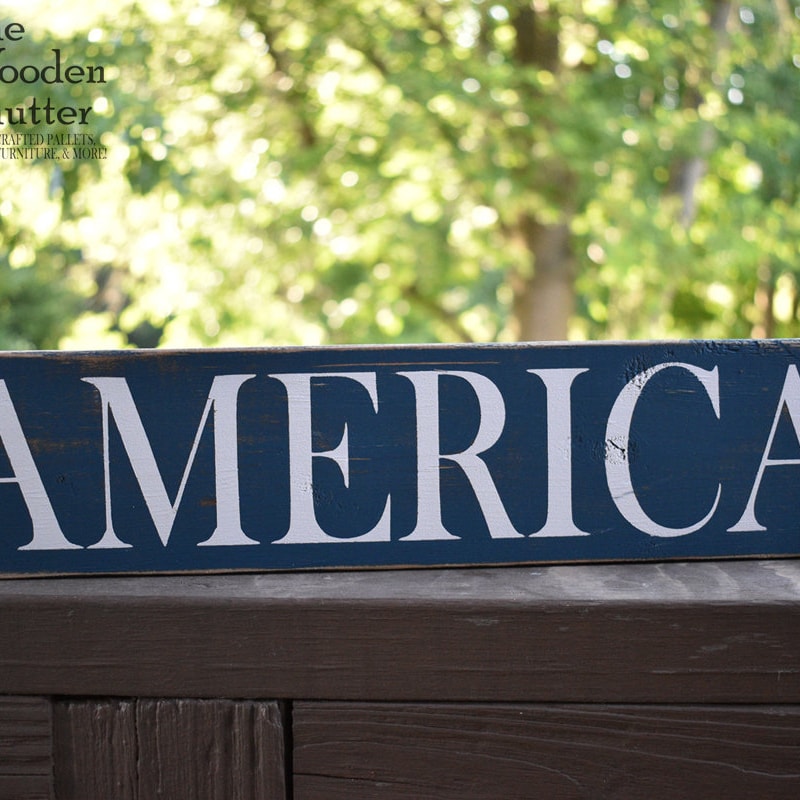 America Wood Sign - Etsy