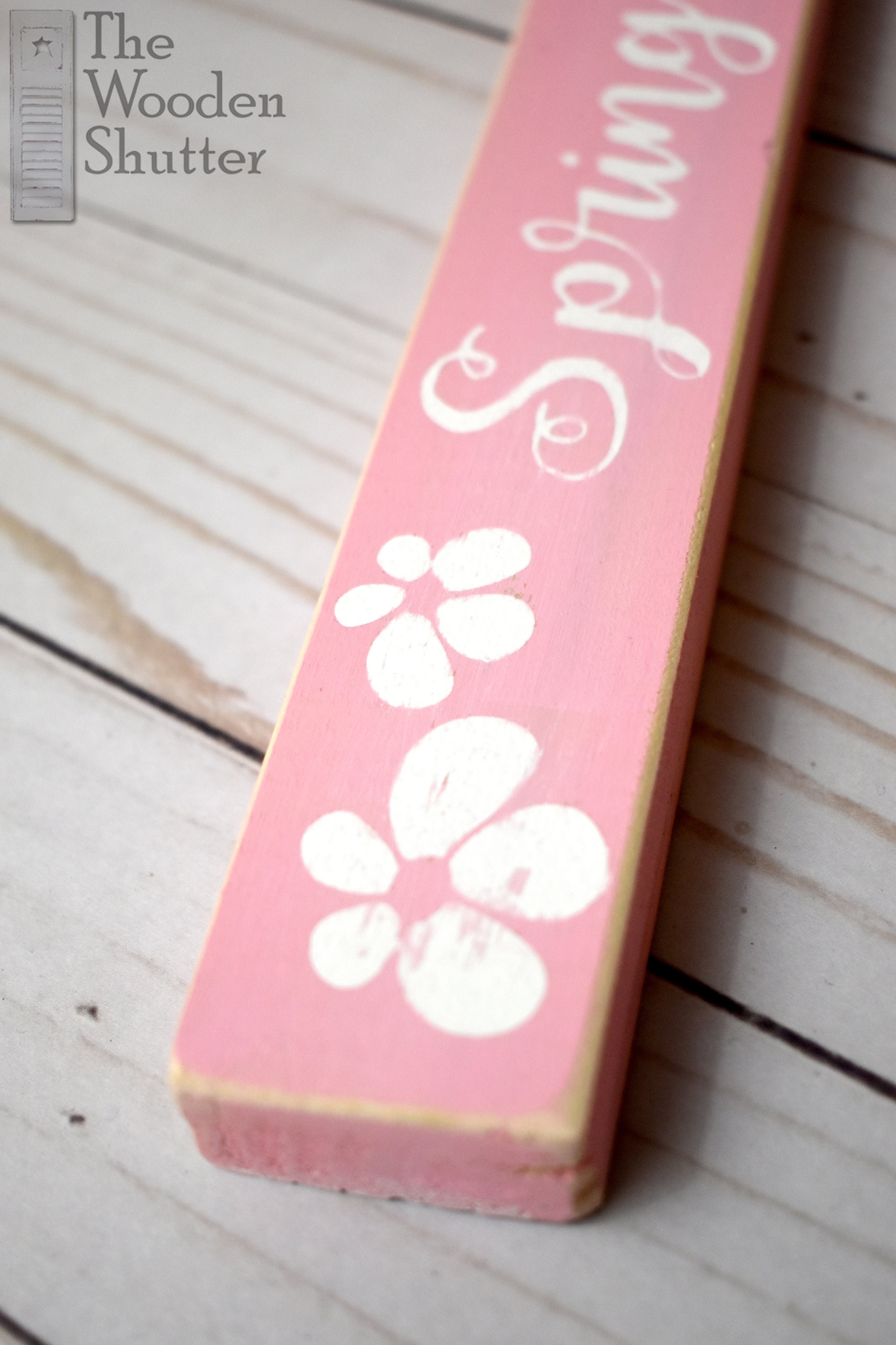 Spring Flowers Wooden Shelf Sitter Sign Easter Spring | Etsy