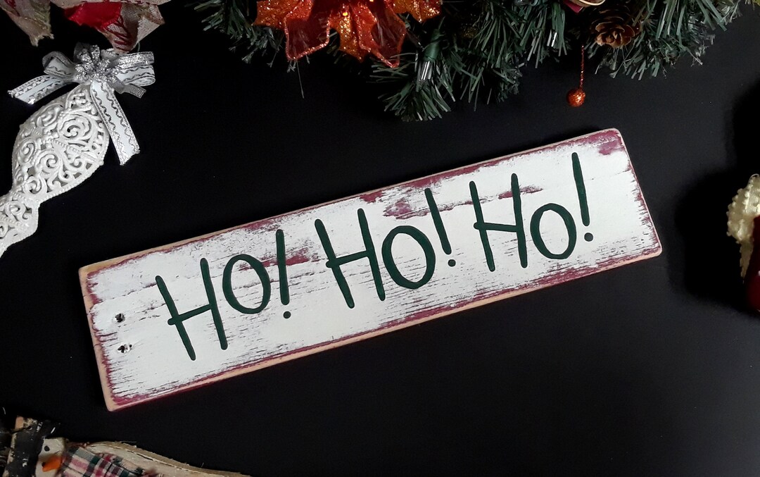 Rustic Christmas Ho Ho Ho Sign | Reclaimed Wood Christmas | Rustic ...