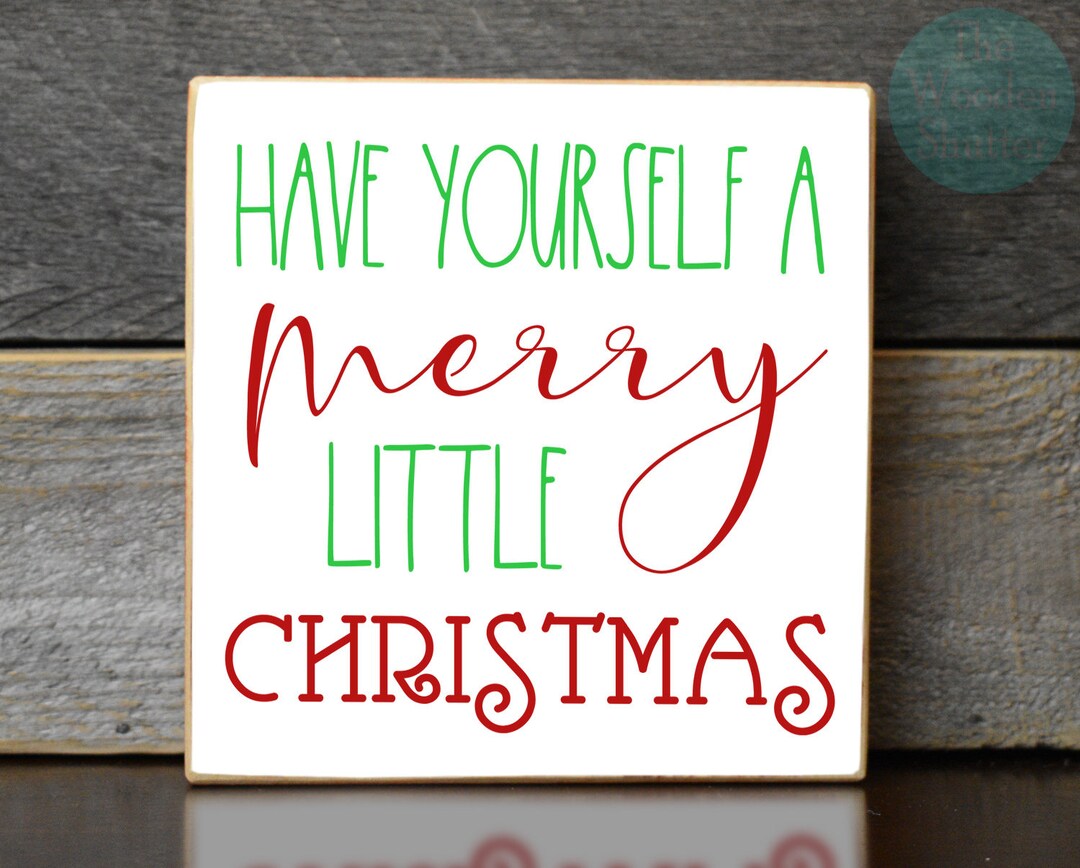 Merry Little Christmas Wooden Sign | Xmas Sign | Christmas Sign ...